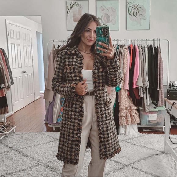 Jackets & Coats | Harris Wallace Tweed Fringe Long Jacket | Poshmark